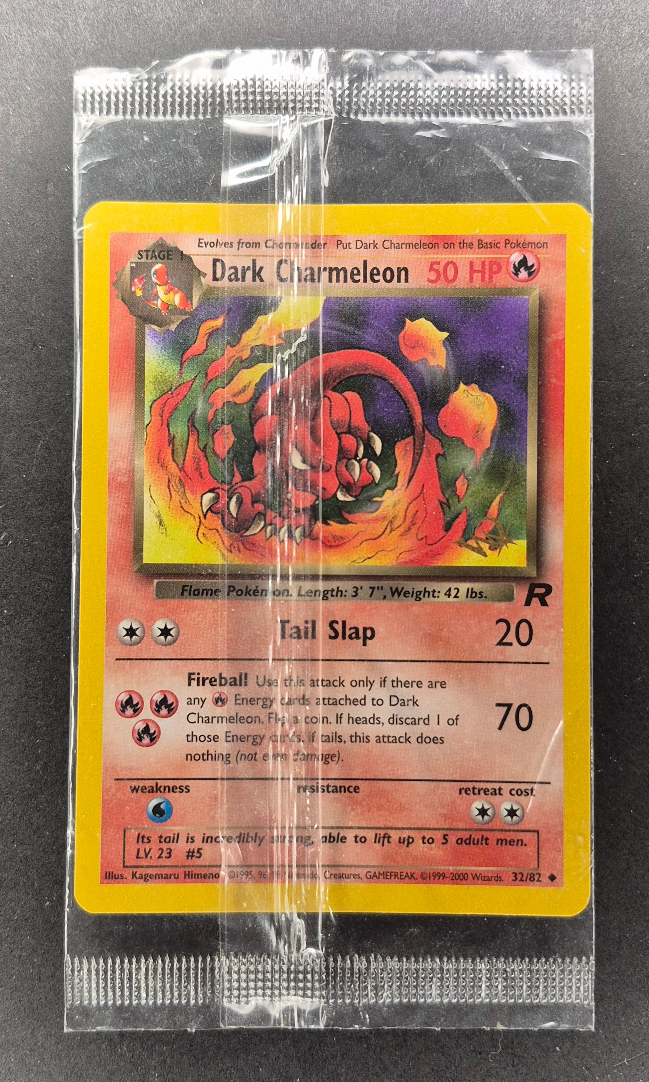 SEALED Dark Charmeleon 32/82 Team Rocket - W/Gold Stamp Promo Pokemon ...
