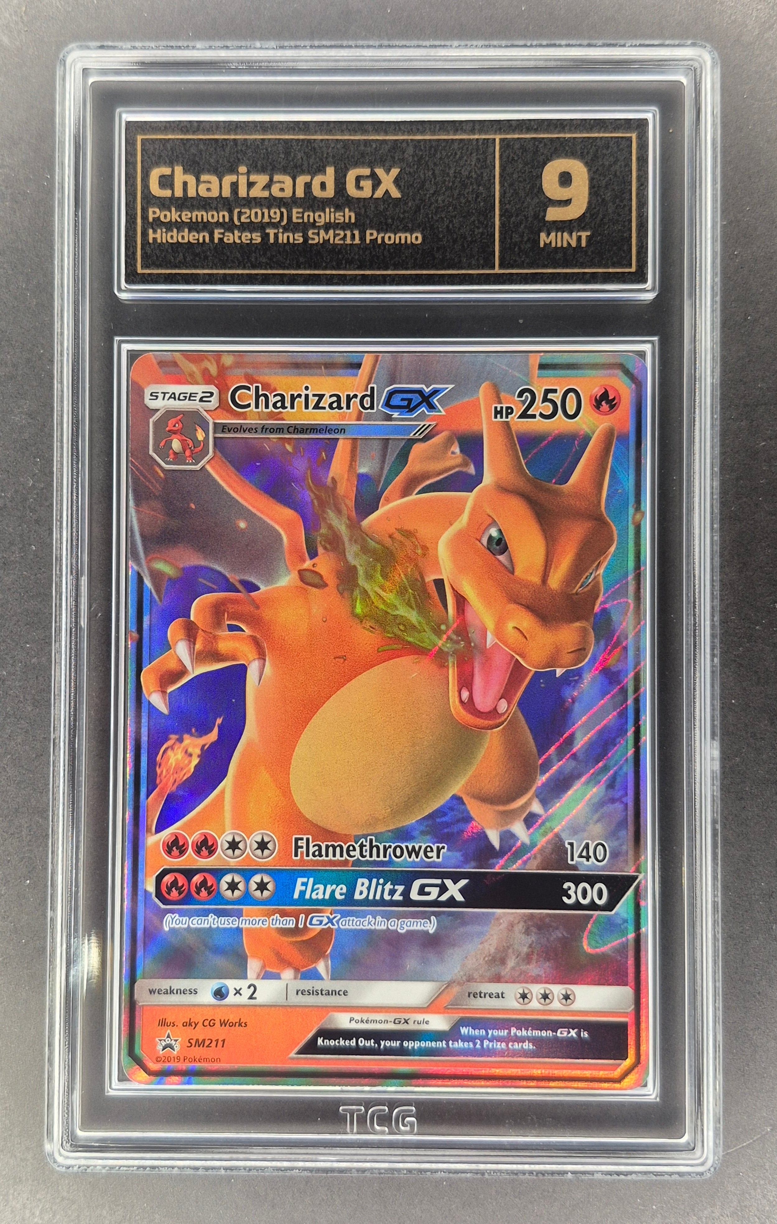 2019 Pokemon Hidden Fates Tin SM211 Charizard GX Promo TCG 9 ...