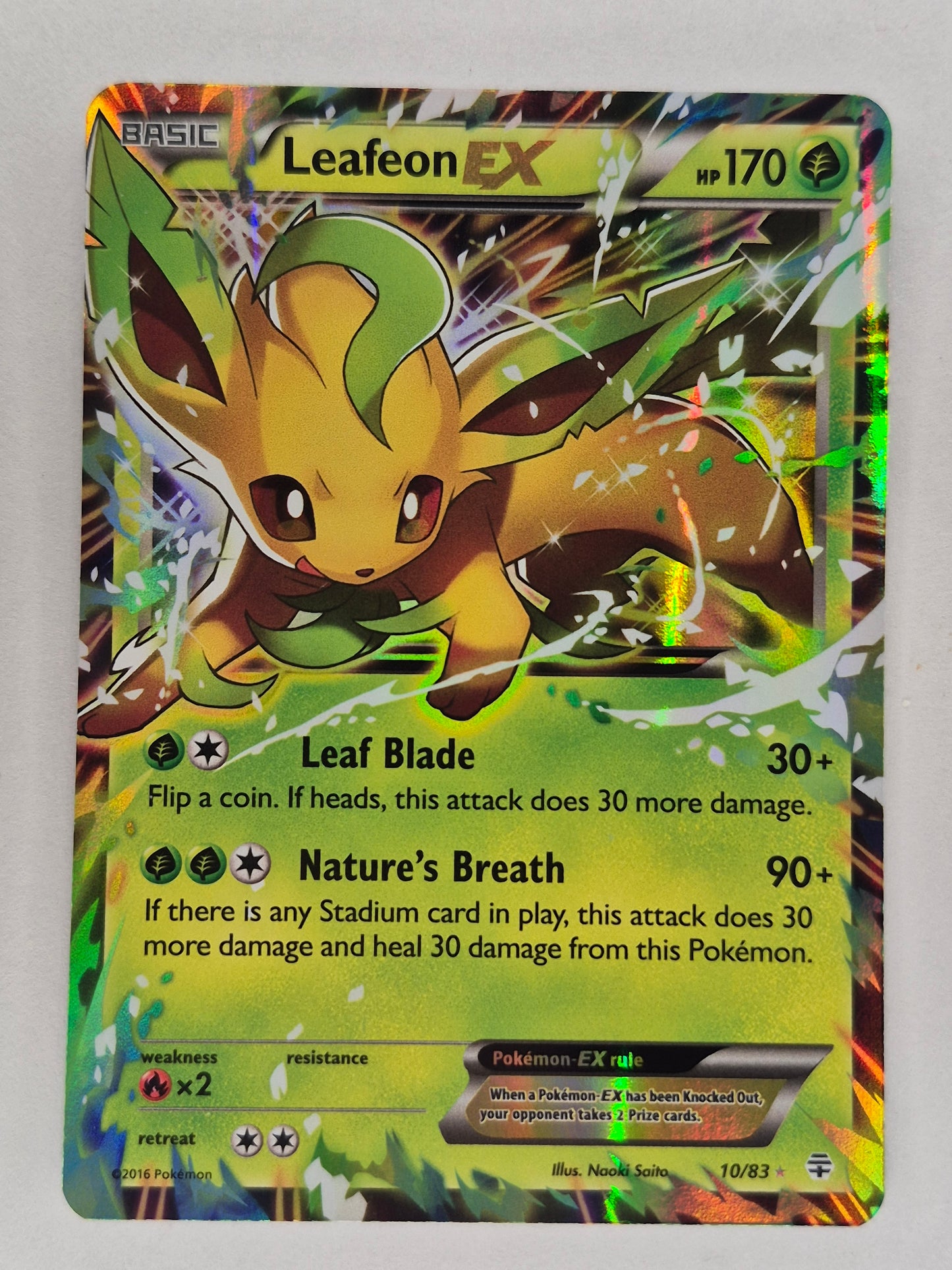 Leafeon EX - XY Generations 10/83 - Ultra Rare Pokemon Card LP ...