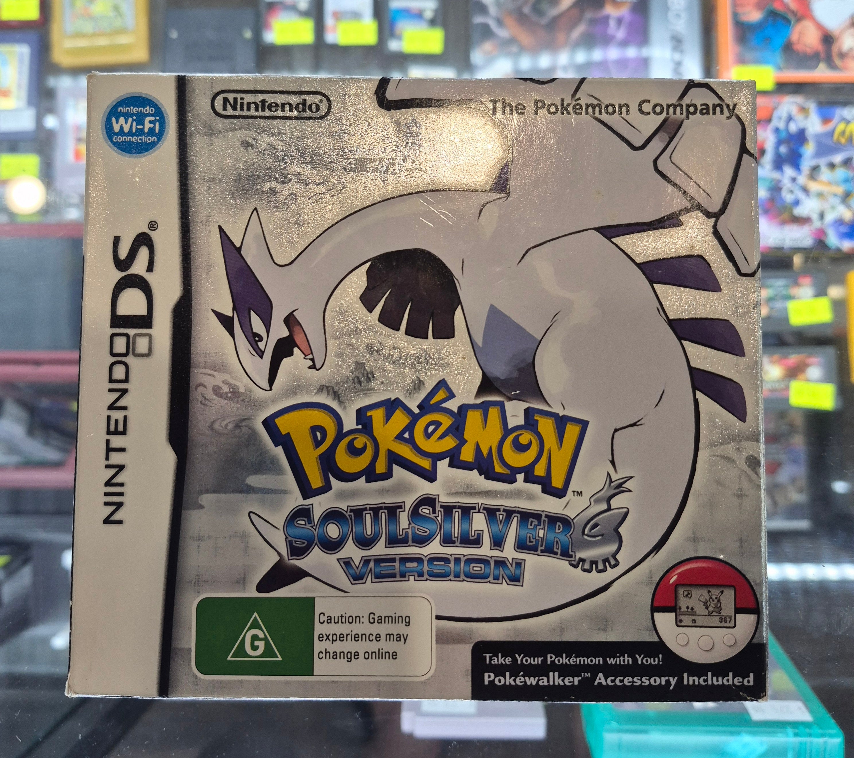 2010 Nintendo DS Pokémon Soul Silver Version in Box w/pokewalker ...