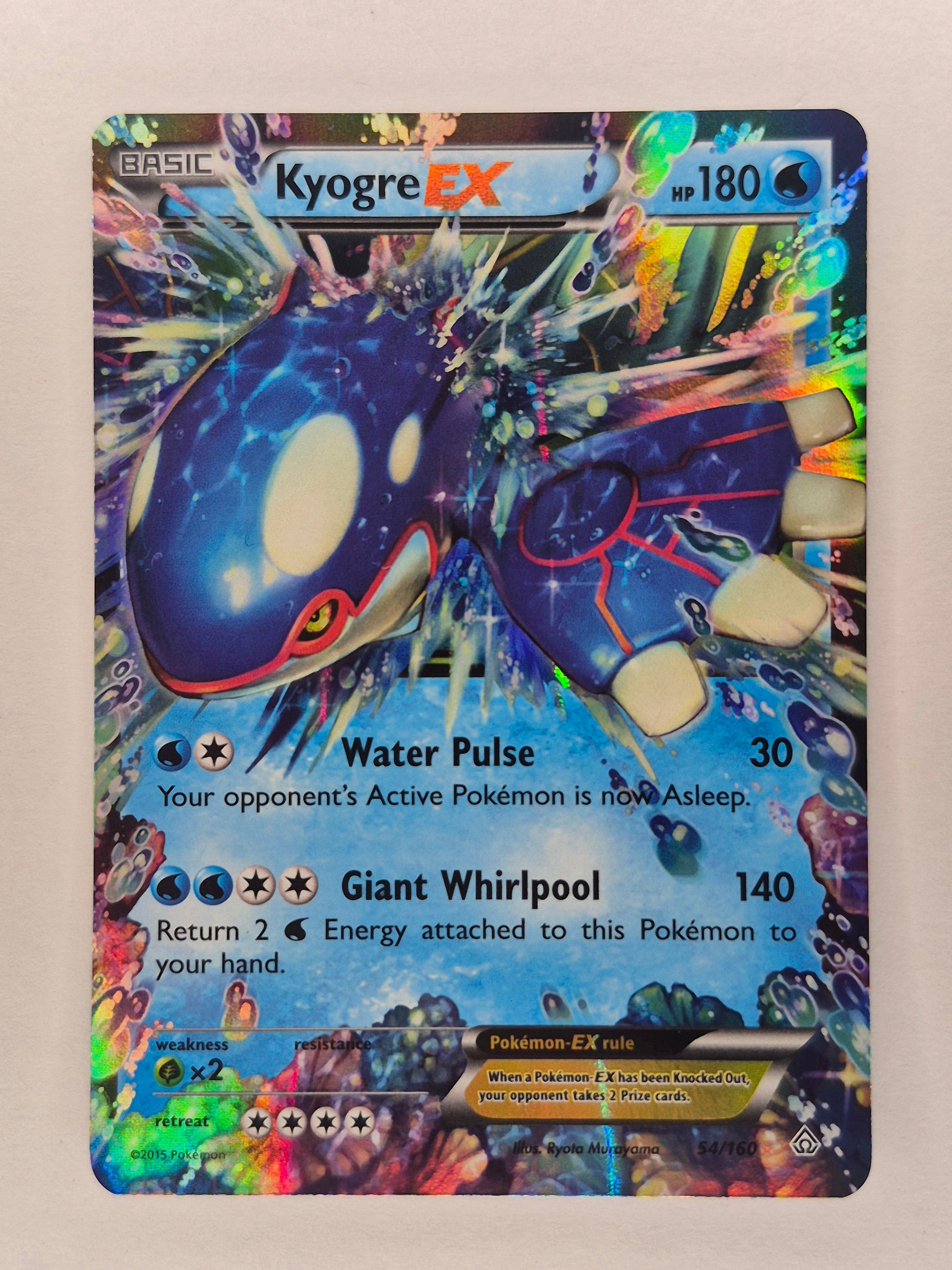 Kyogre EX 54/160 XY Primal Clash Ultra Rare HOLO Pokemon TCG LP ...