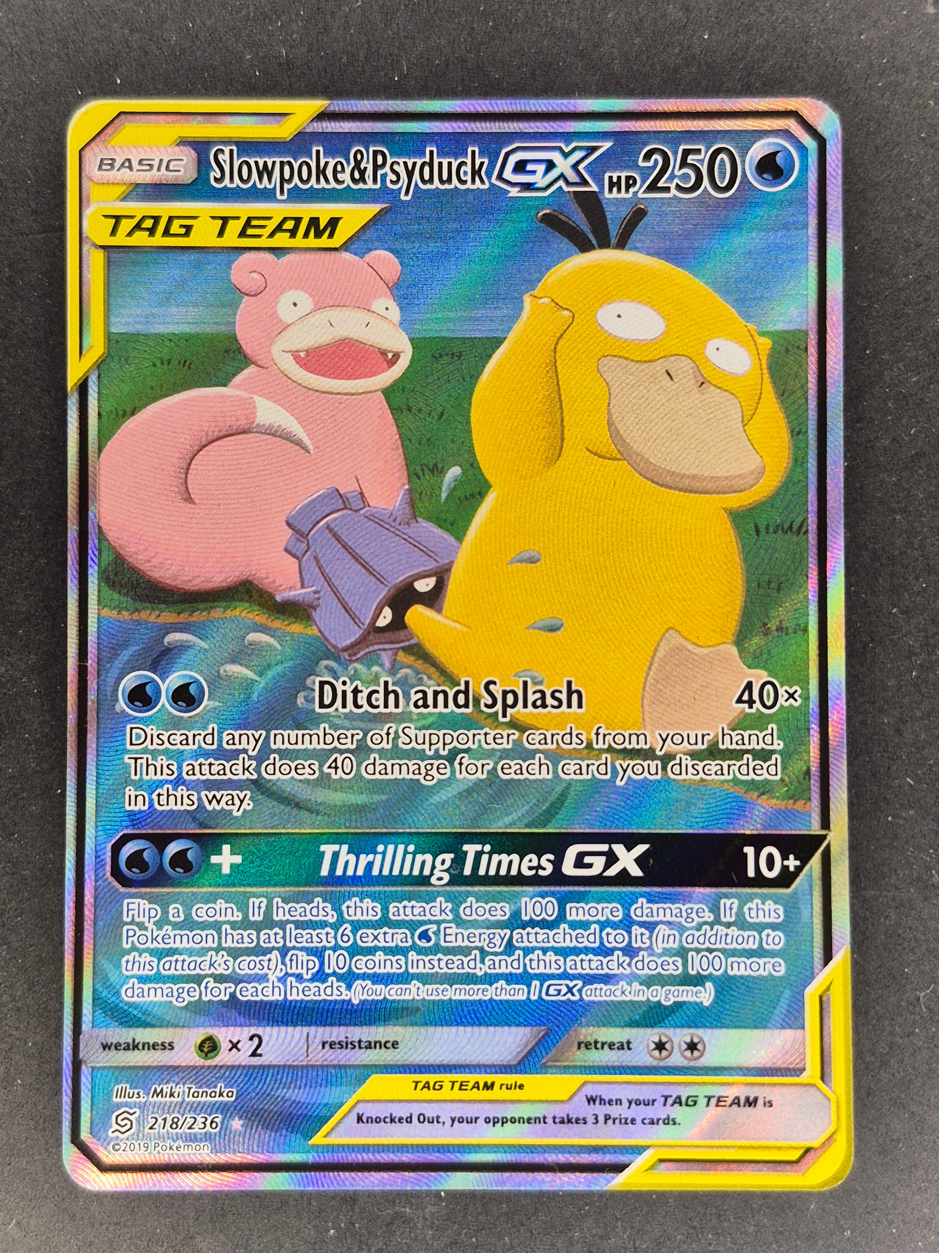 Pokemon Slowpoke And Psyduck Tag Team 218/236 Unified Minds Full Art N ...
