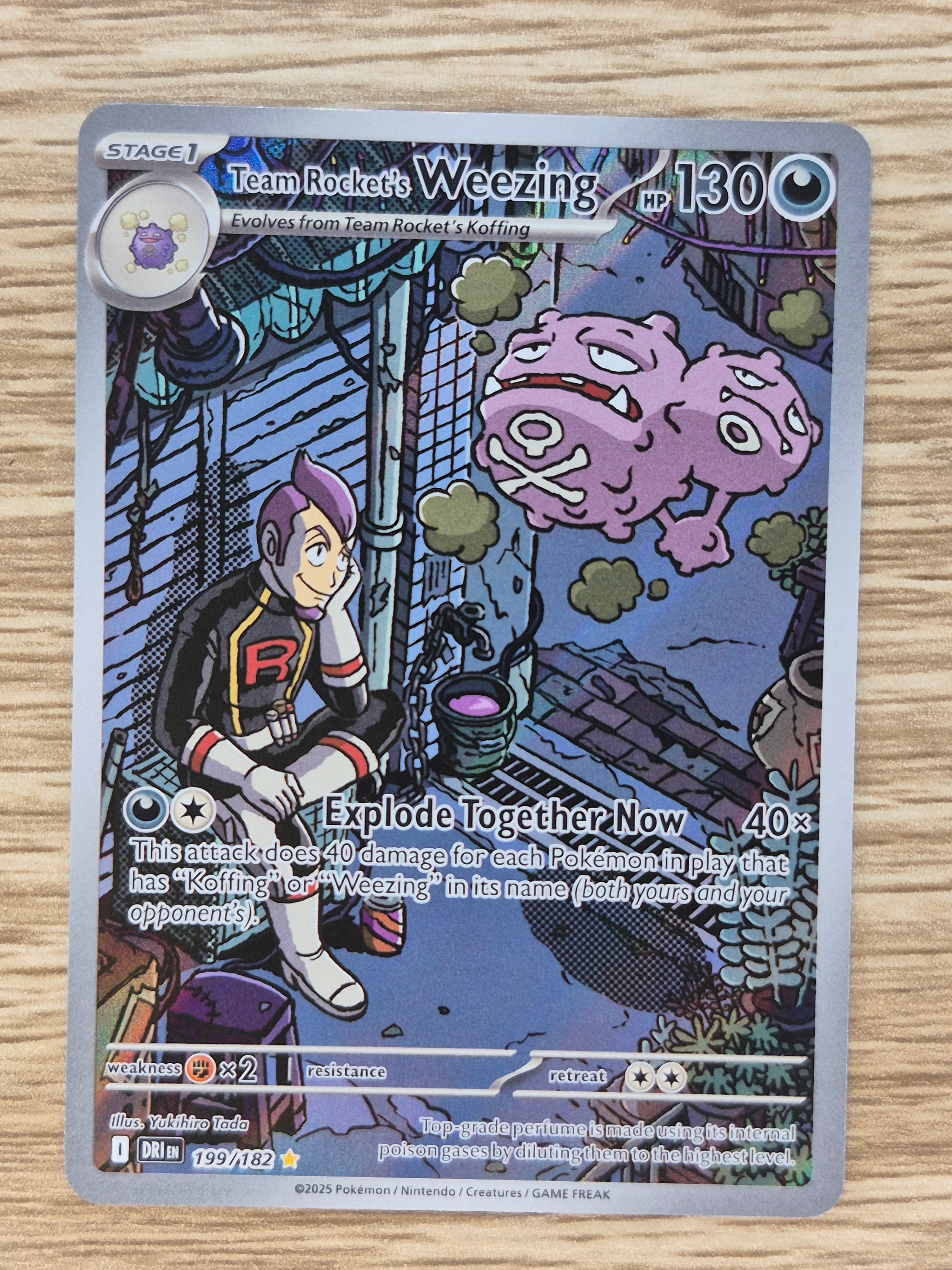 Team Rocket’s Weezing Illustration Rare Pokémon Destined Rivals 199/18 ...