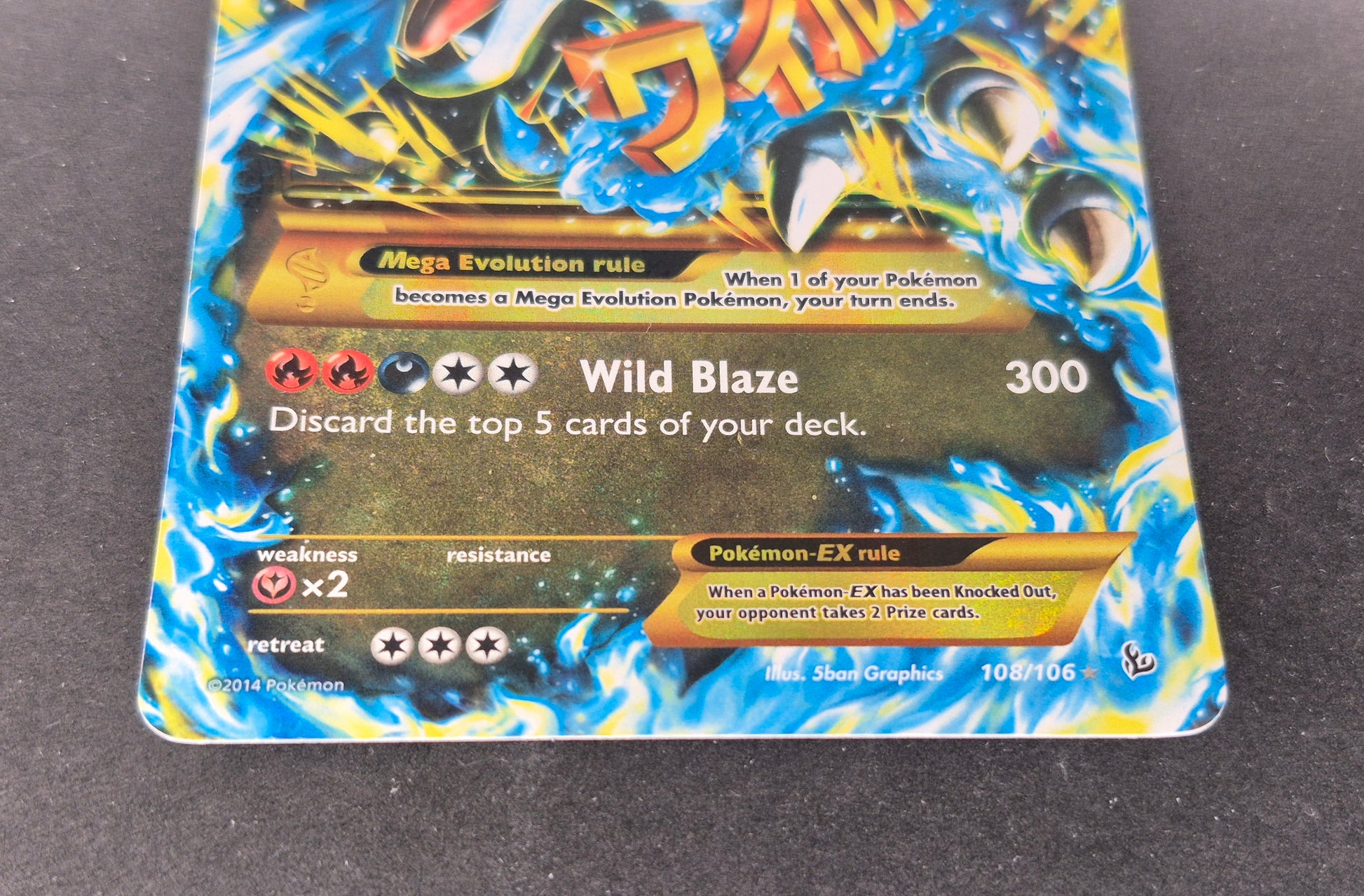 Mega Charizard EX 108/106 Secret Rare XY Flashfire set Holo Pokemon LP ...